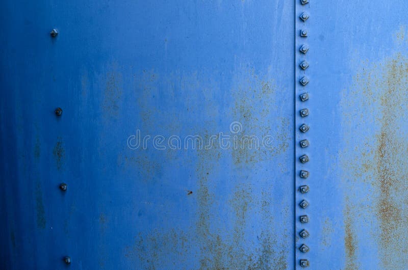 Blue Rusted Metal Textured Background Stock Photo - Image of damaged ...