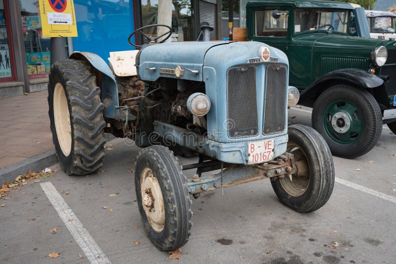 Old Blue Spanish Tractor, the Ebro Super 55 Editorial Image - Image of ...