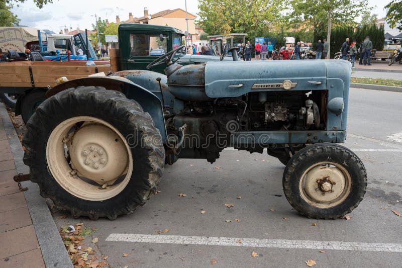 Old Blue Spanish Tractor, the Ebro Super 55 Editorial Stock Image ...