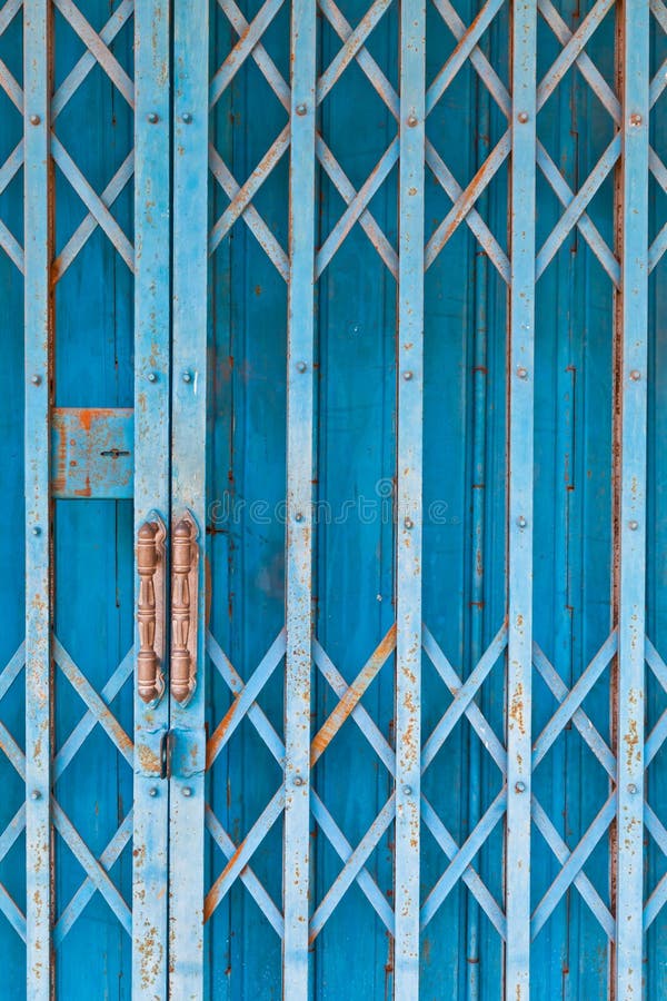 The old blue steel shutter stock image. Image of business - 23473487