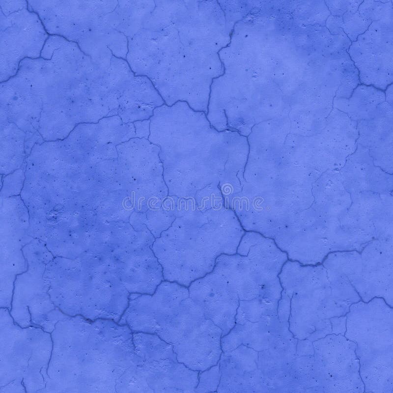 An Old Blue Wall with Cracks. Blue Vintage Background with Damage. Blue ...