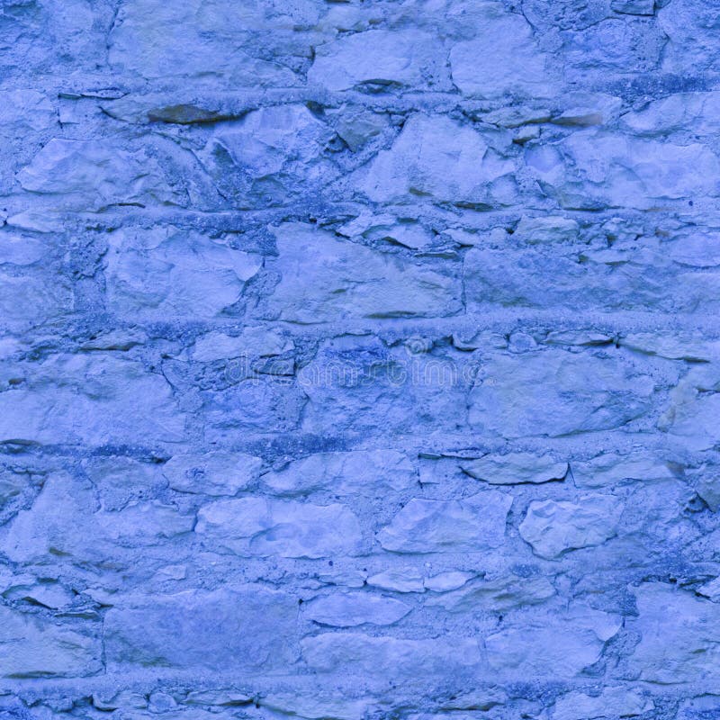 An Old, Blue Wall Made of Stone and Cement. Blue, Stone Background ...