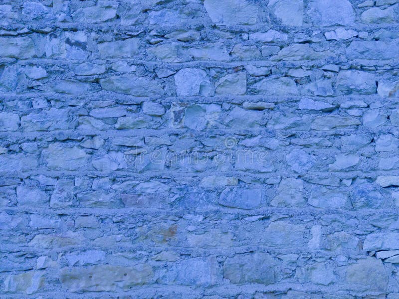 An Old, Blue Wall Made of Stone and Cement. Blue, Stone Background ...