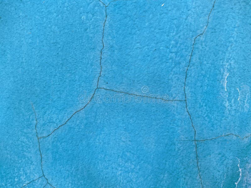 Old Blue Wall with Peeled Paint and Crack Stock Image - Image of ...