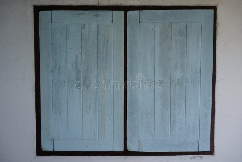 Old blue wood window stock image. Image of retro, textured - 46744245