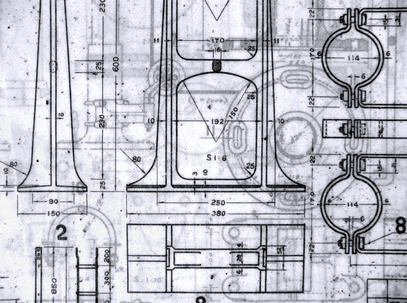 Old Blueprints stock photo. Image of design, vintage, blueprint - 8472892