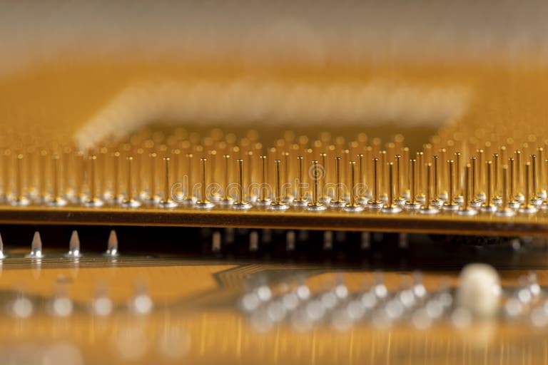 Old Board with Contacts and Solders with an Electronic , an Electronic ...