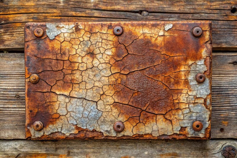 Old Board or Metal with Cracks and Rust Stock Illustration ...