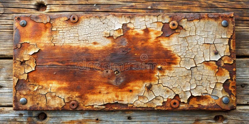 Old Board or Metal with Cracks and Rust Stock Illustration ...