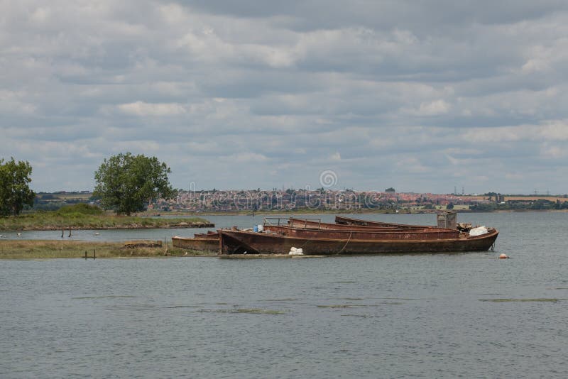 Photo of a Rusty Old Boat Moored Up Rusting Away Stock Image - Image of ...