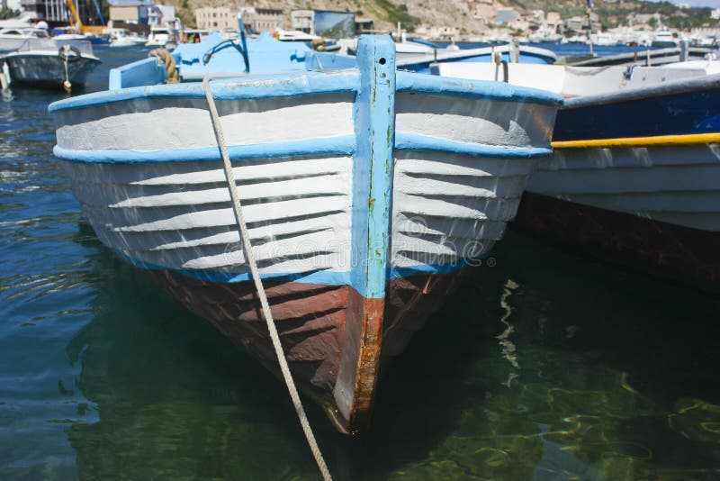 Old boat at sea stock photo. Image of jetty, close, plank - 66222158
