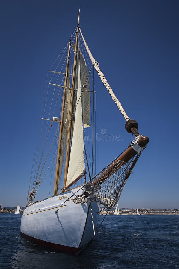 Old boat at sea editorial stock photo. Image of elegant - 79940758