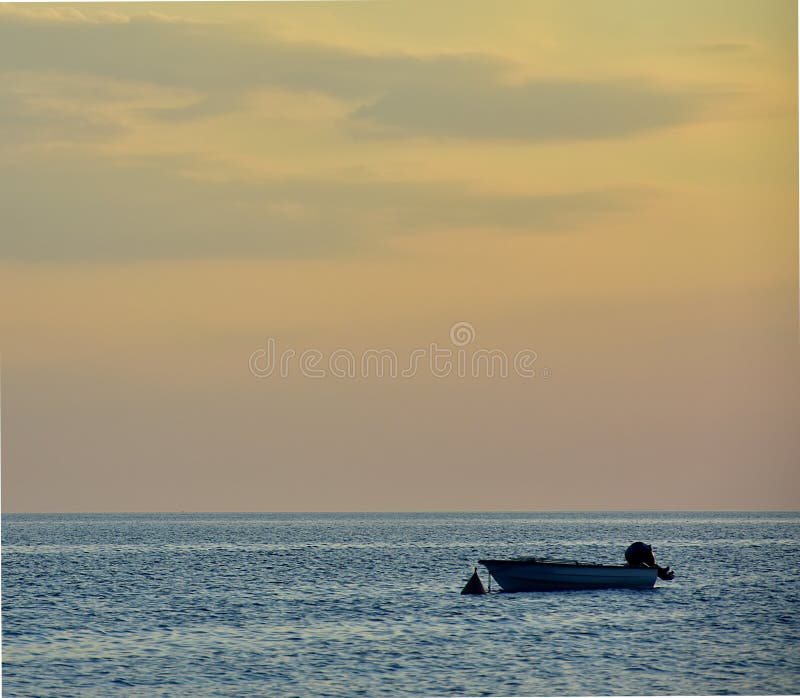 Old boat on the sea stock image. Image of beautiful, bright - 97110657