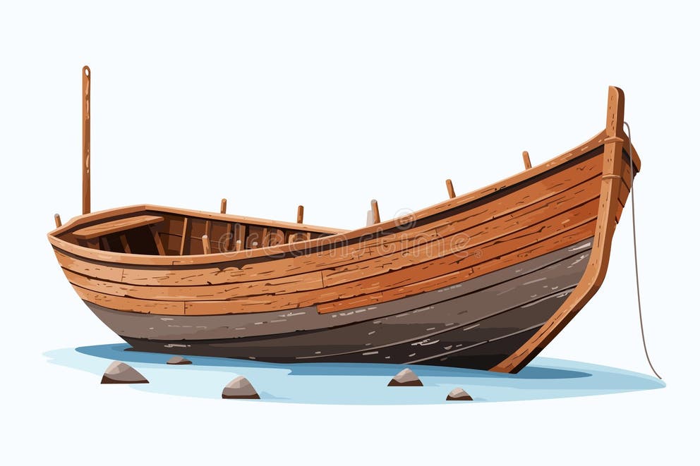 Old Boat Vector Flat Minimalistic Isolated Illustration Stock Vector ...