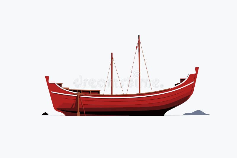 Old Boat Vector Flat Minimalistic Isolated Illustration Stock Vector ...