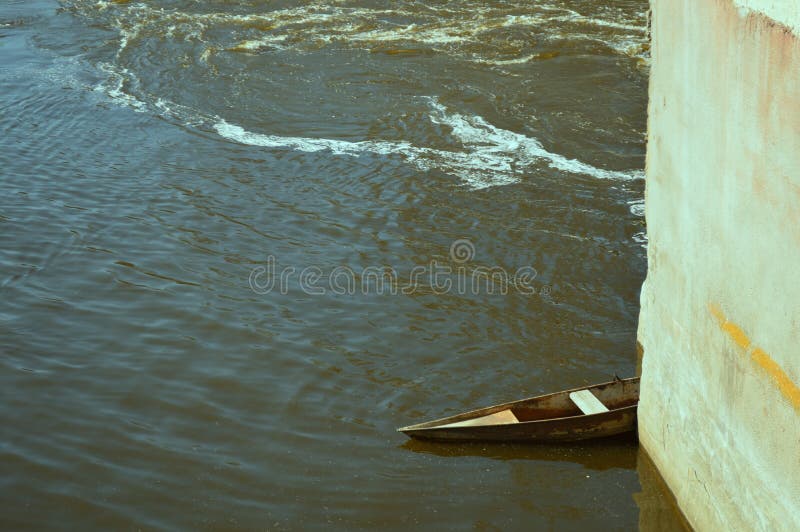 Old boat in the water stock photo. Image of boat, isolated - 129453334