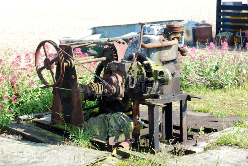 Old boat winding gear stock image. Image of windingretro - 41313517