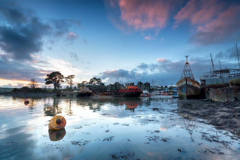 The Old Boatyard stock photo. Image of evening, fishing - 49169622