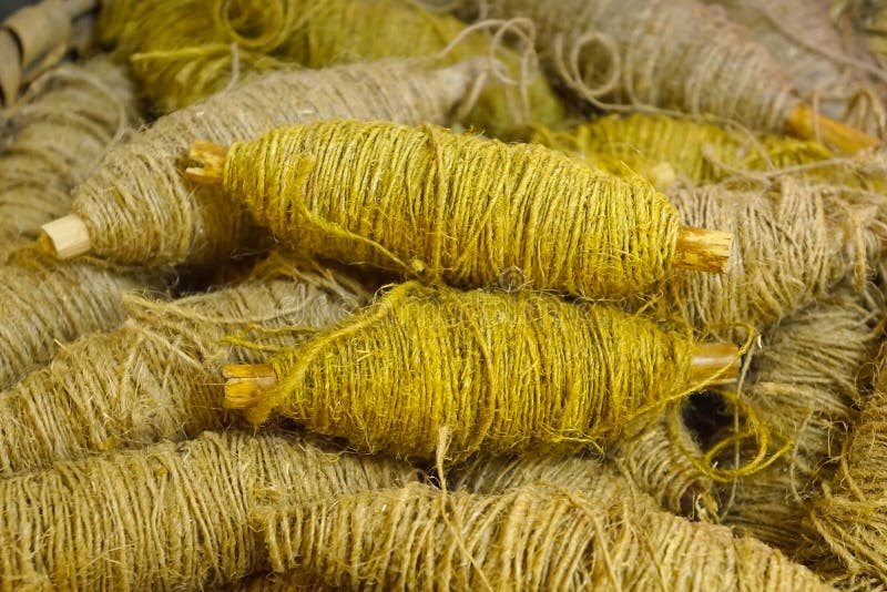 Old Bobbin Yellow Jute Rope Stock Photos - Free & Royalty-Free Stock ...