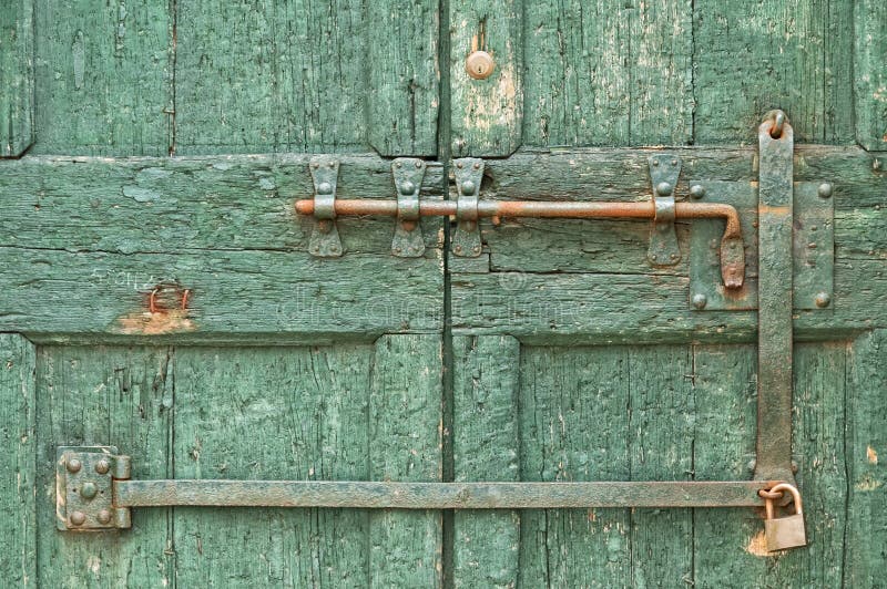 Old bolt and lock stock image. Image of wooden, secure - 24986471
