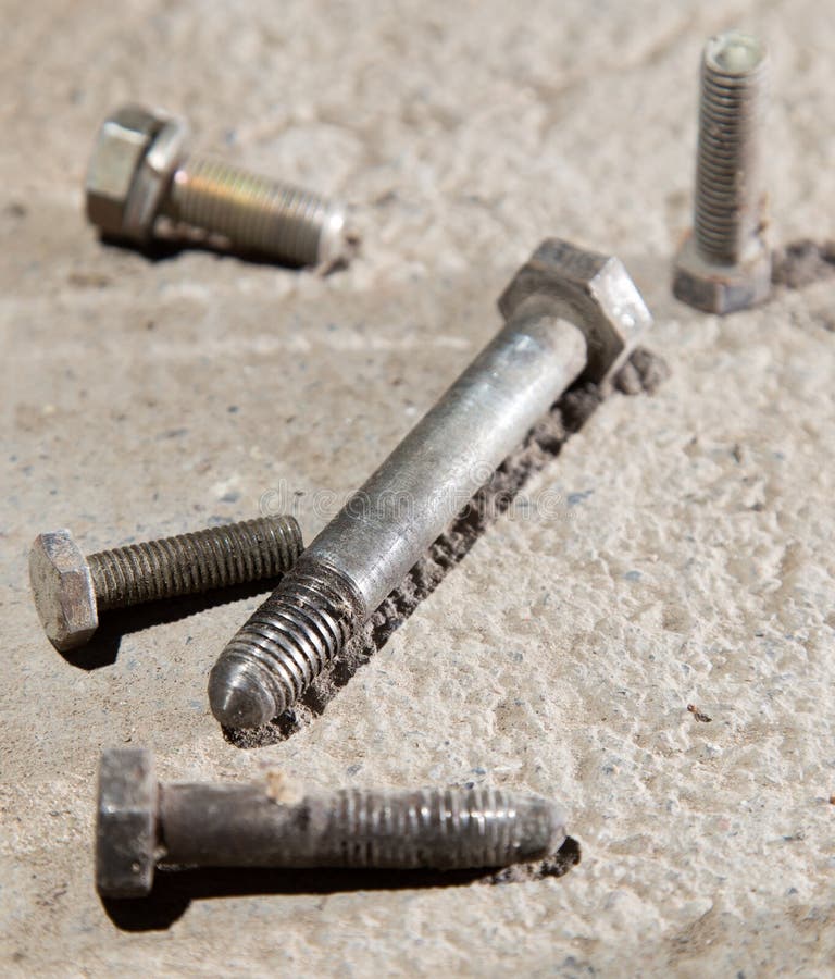 Old bolts stock photo. Image of corrosion, scrap, rough - 95209718