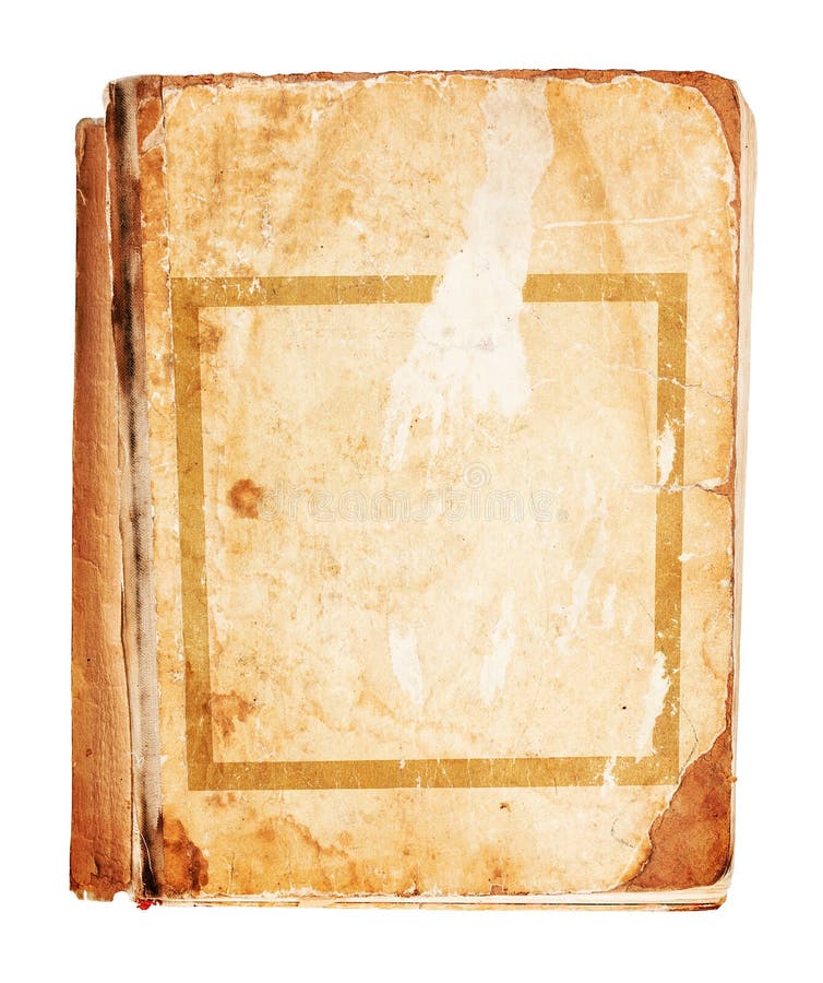 Antique Book Unfolded with Aged Textured Paper Inside. Old Book Opened ...