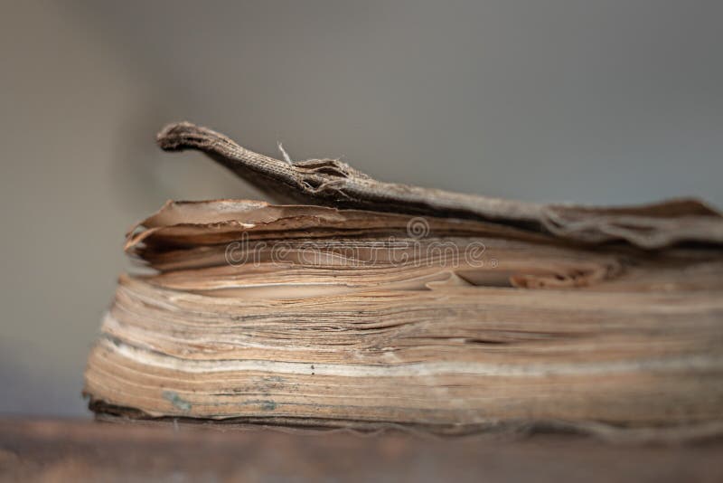 Decrepit Thick Volume of an Old Book Stock Photo - Image of literature ...