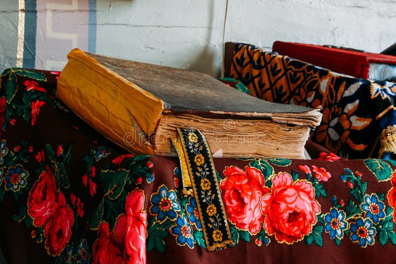 Old book with bookmark stock image. Image of bookmark - 245451301