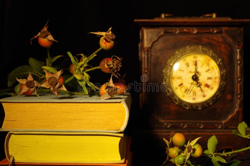 Clocks and roses. stock image. Image of agelong, classically - 17074131