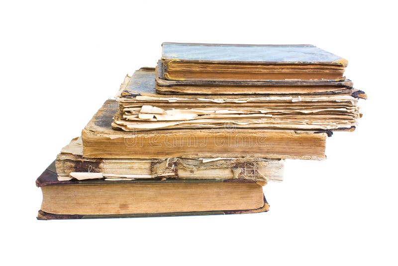 An Old Book with a Crumpled Sheet Stock Image - Image of background ...