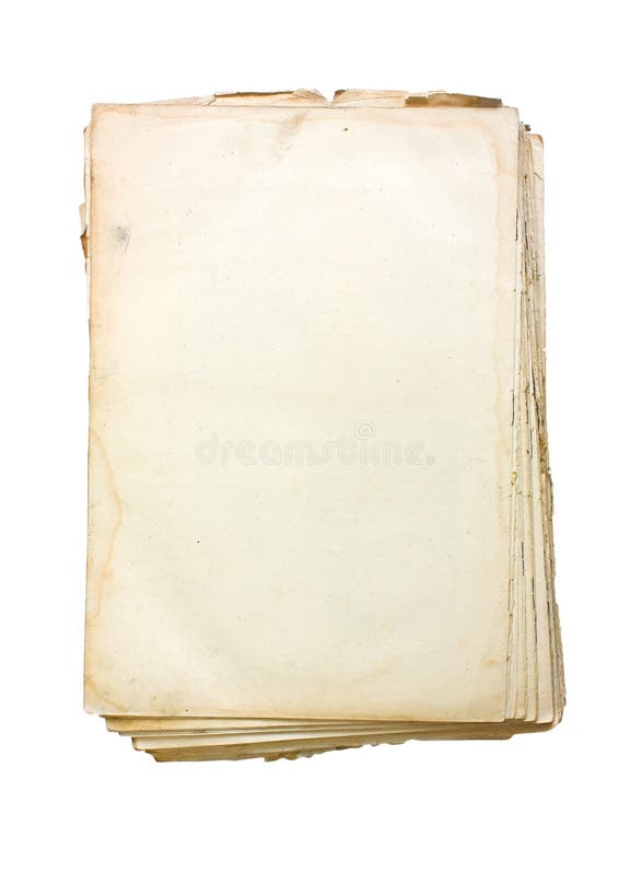An Old Book with a Crumpled Sheet Stock Image - Image of background ...