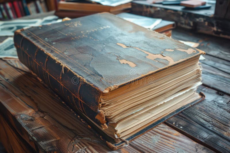 Old Book with Damage stock image. Image of rare, reference - 372238733