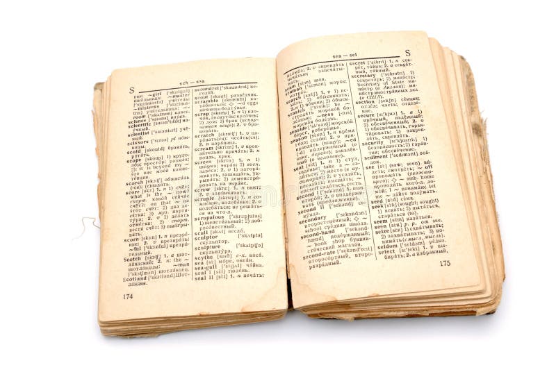 Old dictionary stock image. Image of classic, book, sentences - 3896201