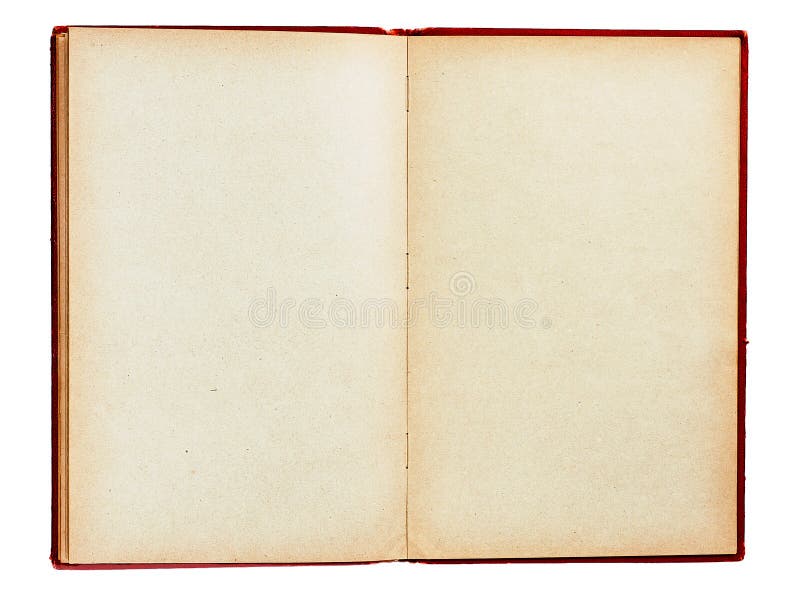Old Book with Empty Pages Isolated Stock Photo - Image of cover, pages ...