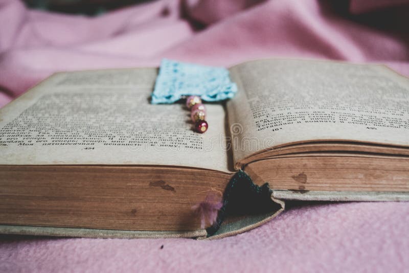 Old book stock image. Image of handmade, book, bookmarker - 90989751