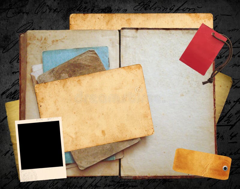 Old book layout stock image. Image of postcard, tags - 18886071