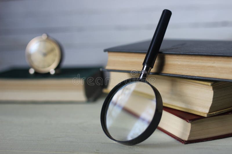 Old book lens stock photo. Image of glass, library, magnifier - 82012096