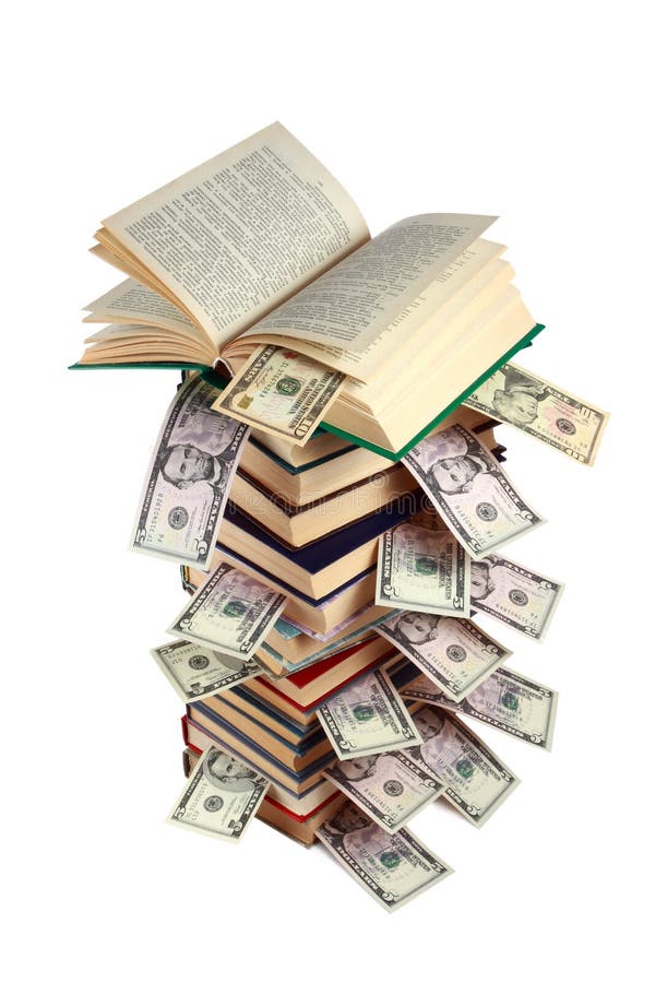 Money in the Book. Business Training. Stock Image - Image of currency ...