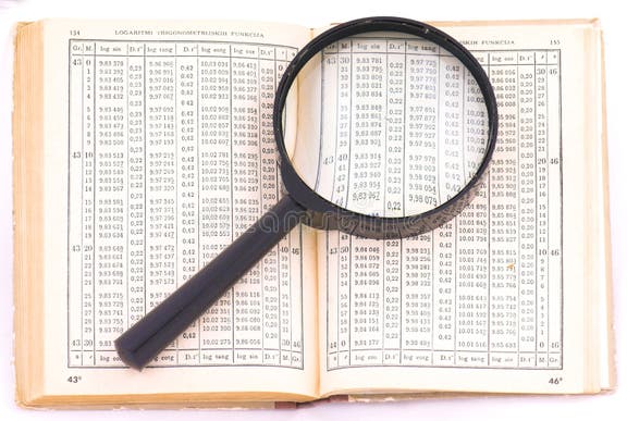 Old Book and Numbers Under Loupe Stock Image - Image of analytics ...