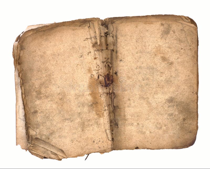Old Book Open on Both Blank Pages. Stock Photo - Image of document ...