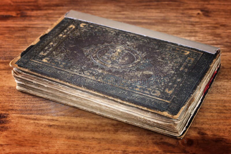 Old book over wooden shelf stock photo. Image of brown - 39913734