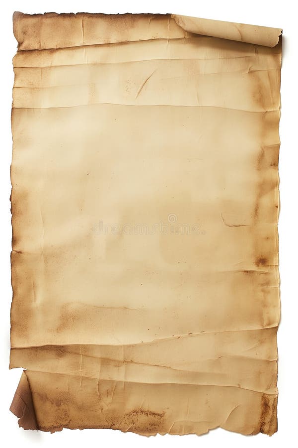 Old Book Page Isolated on White Background. Vintage Texture Stock ...