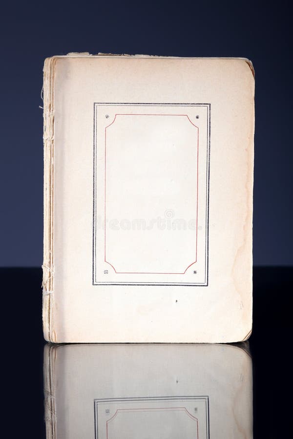 Old Book Page with Vintage Frame Reflected Stock Photo - Image of cover ...