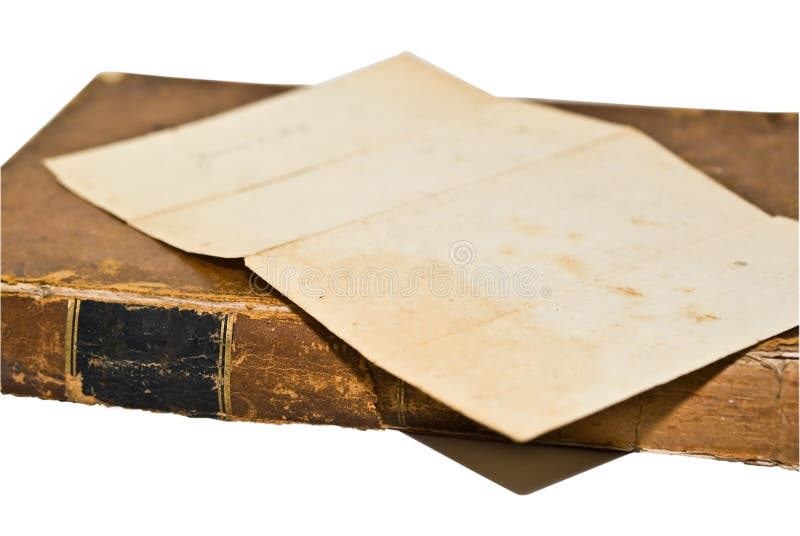 Old Book with Paper stock image. Image of centuries, binding - 10617869