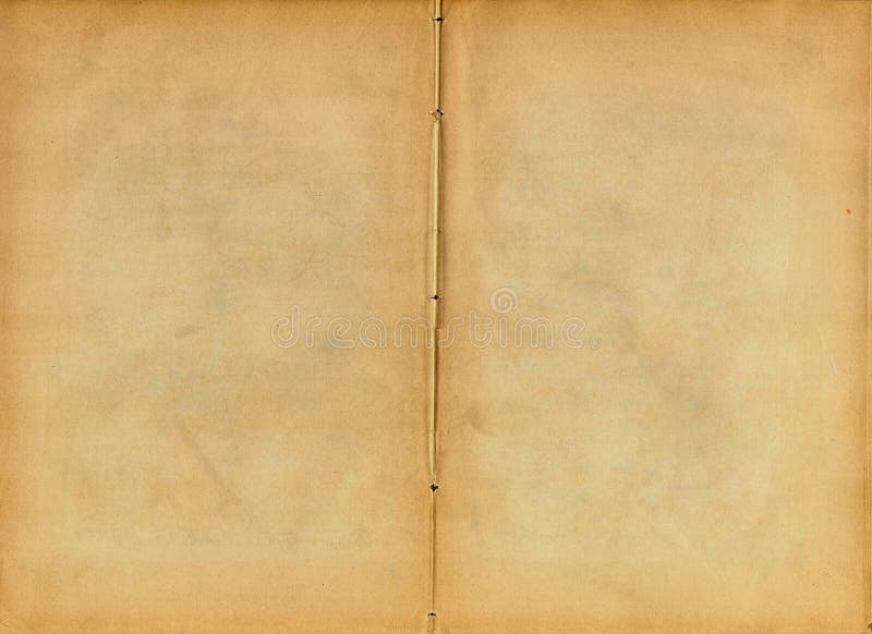 Old Book Open on Both Blank Pages (scan). Stock Photo - Image of ...