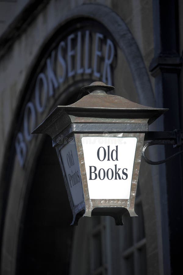 Old book shop sign stock image. Image of landscape, books - 36972731