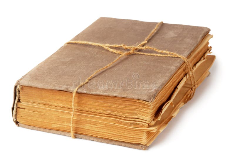 Old book tied with a rope stock image. Image of advice - 30541199