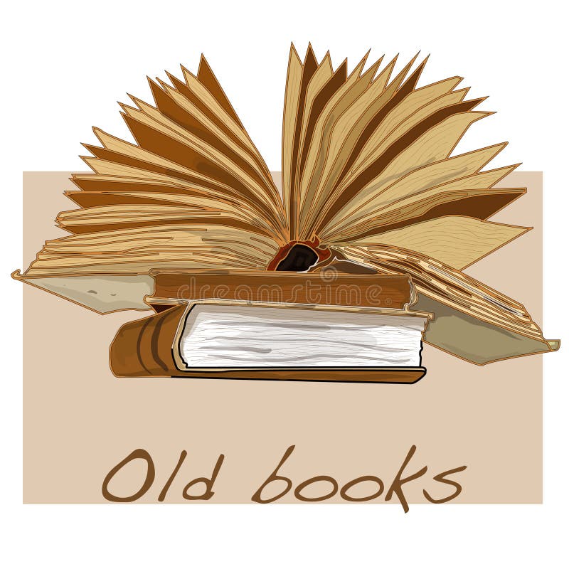 Old book vintage vector stock vector. Illustration of pile - 70958172