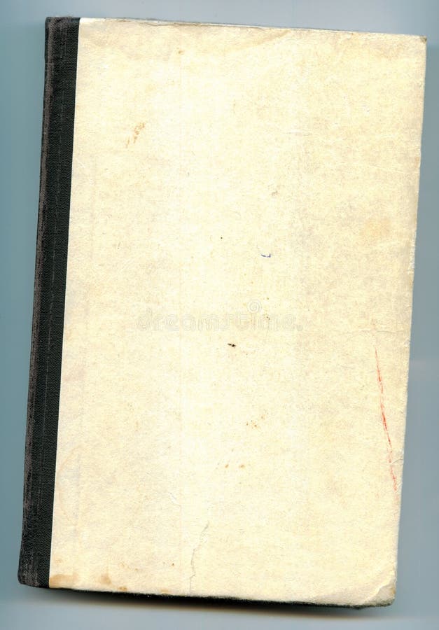 Old Book with a White Cover and Black Spine Stock Image - Image of ...