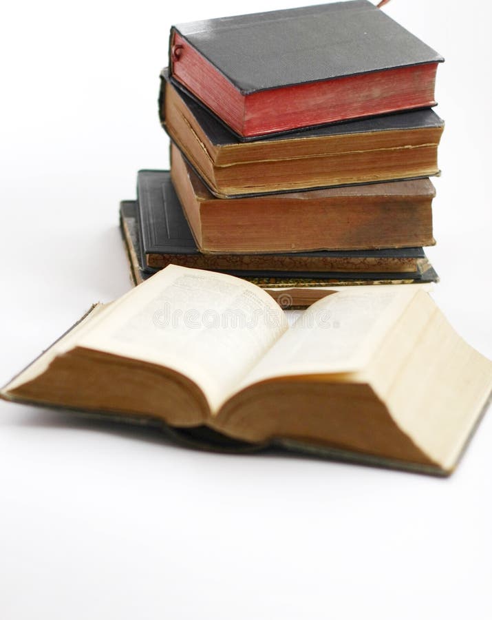 Old books stock image. Image of watch, retro, paper, closeup - 7203107